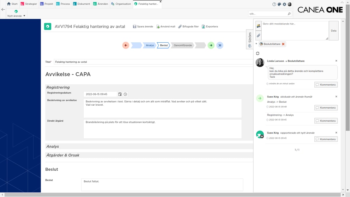 Deviation management | CANEA