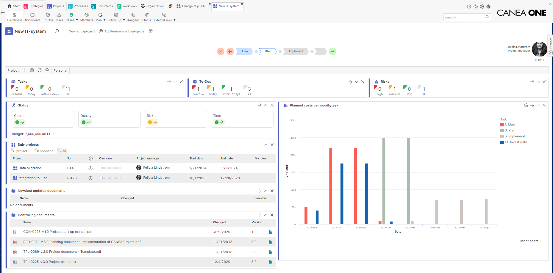 CANEA ONE – IT support for management systems