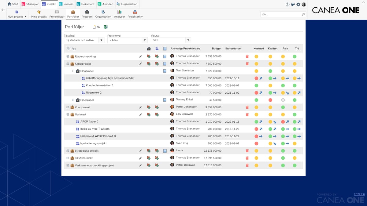 CANEA Project – Project management