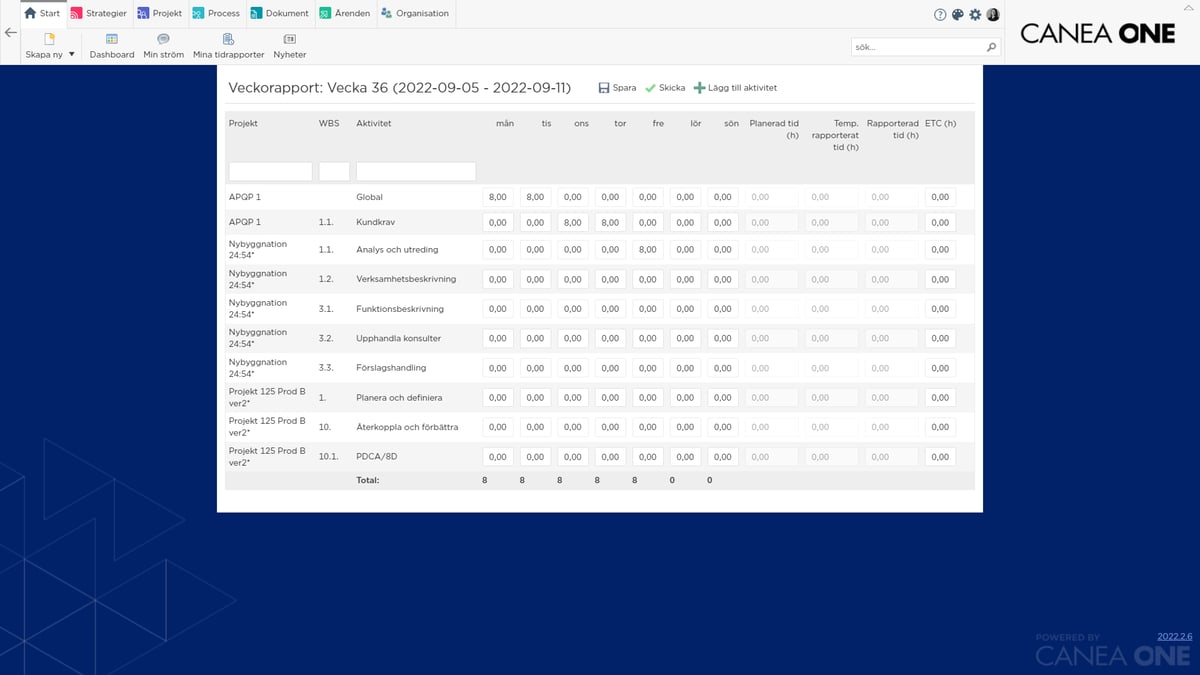 CANEA Project – Project management